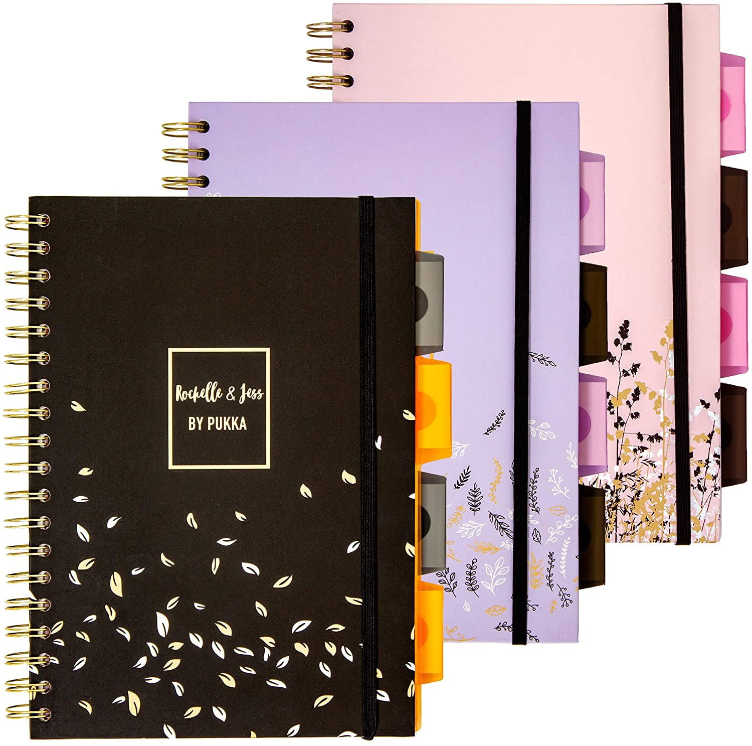 Pukka Pad, 5 Subject Spiral Notebook 12-Pack with Repositionable ...
