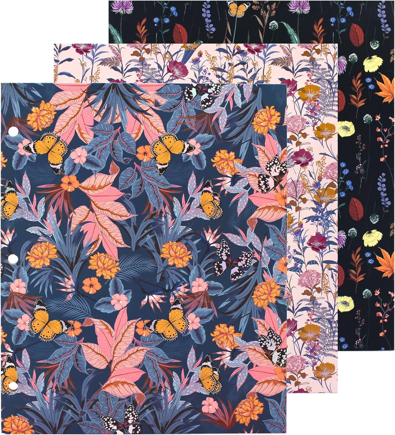 Pukka Pad, Bloom Folders – 3 Pack of Pocket Portfolios with 3 Hole ...