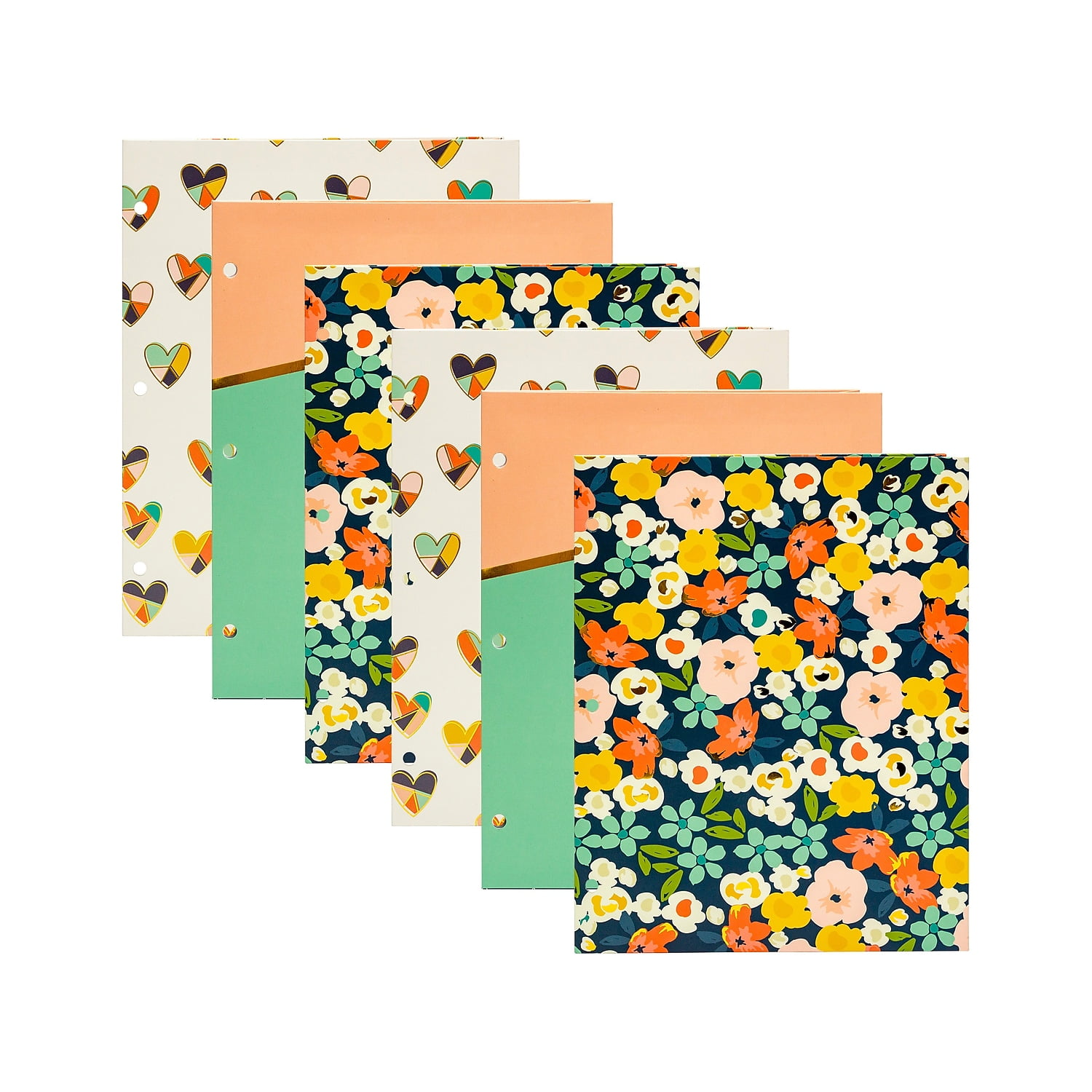 Pukka Pad Carpe Diem Floral Love 3-Hole Punched 2-Pocket Portfolio ...