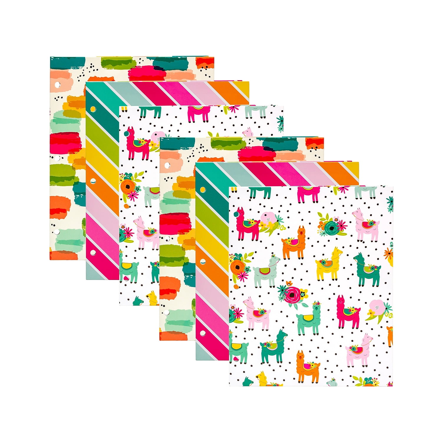 Pukka Pad Carpe Diem Rainbow Color Wash 3-Hole Punched 2-Pocket ...