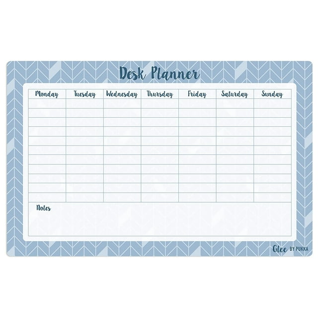 Pukka Pad Large Weekly Desk Planner Notepad & Calendar 52 Easy Tear ...