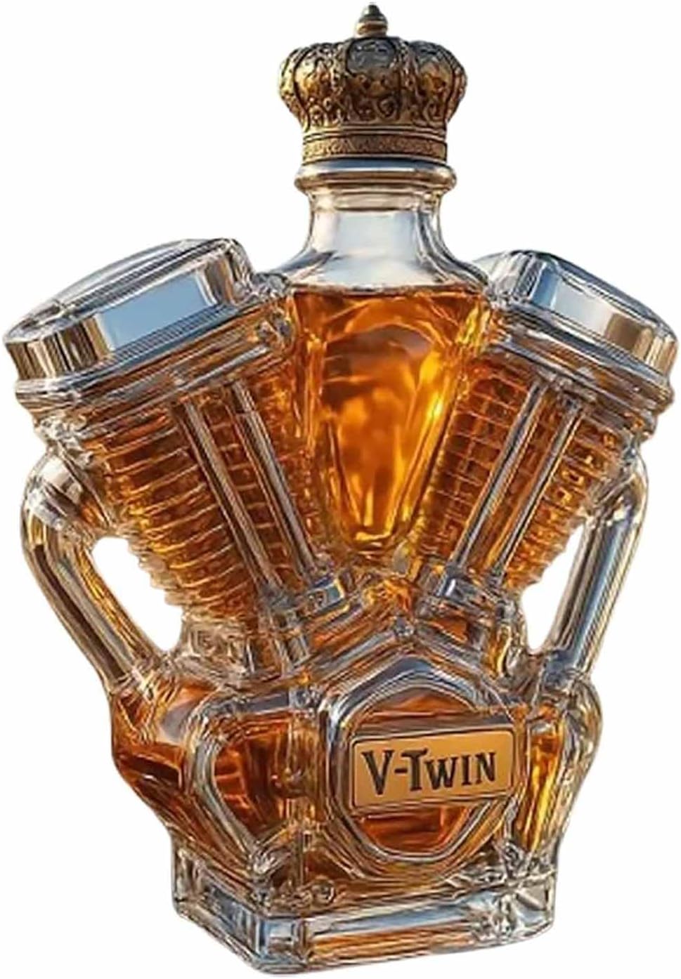 Pukmqu Whiskey Bottle, V-Twin Whiskey Bottle, 3d Motorcycle Engine ...