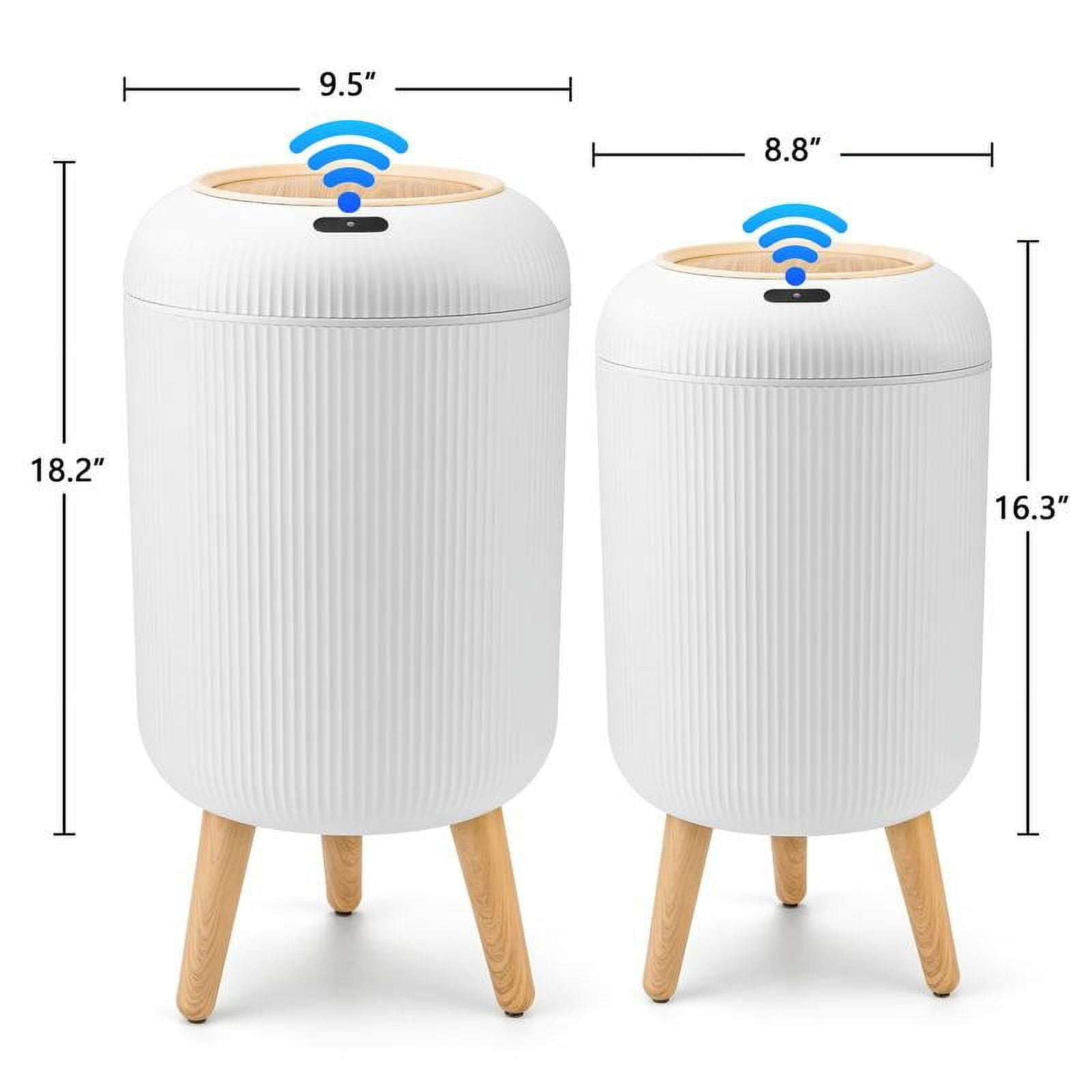 Pukomc Smart Induction Waterproof Trash Can for Bathroom, Bedroom ...