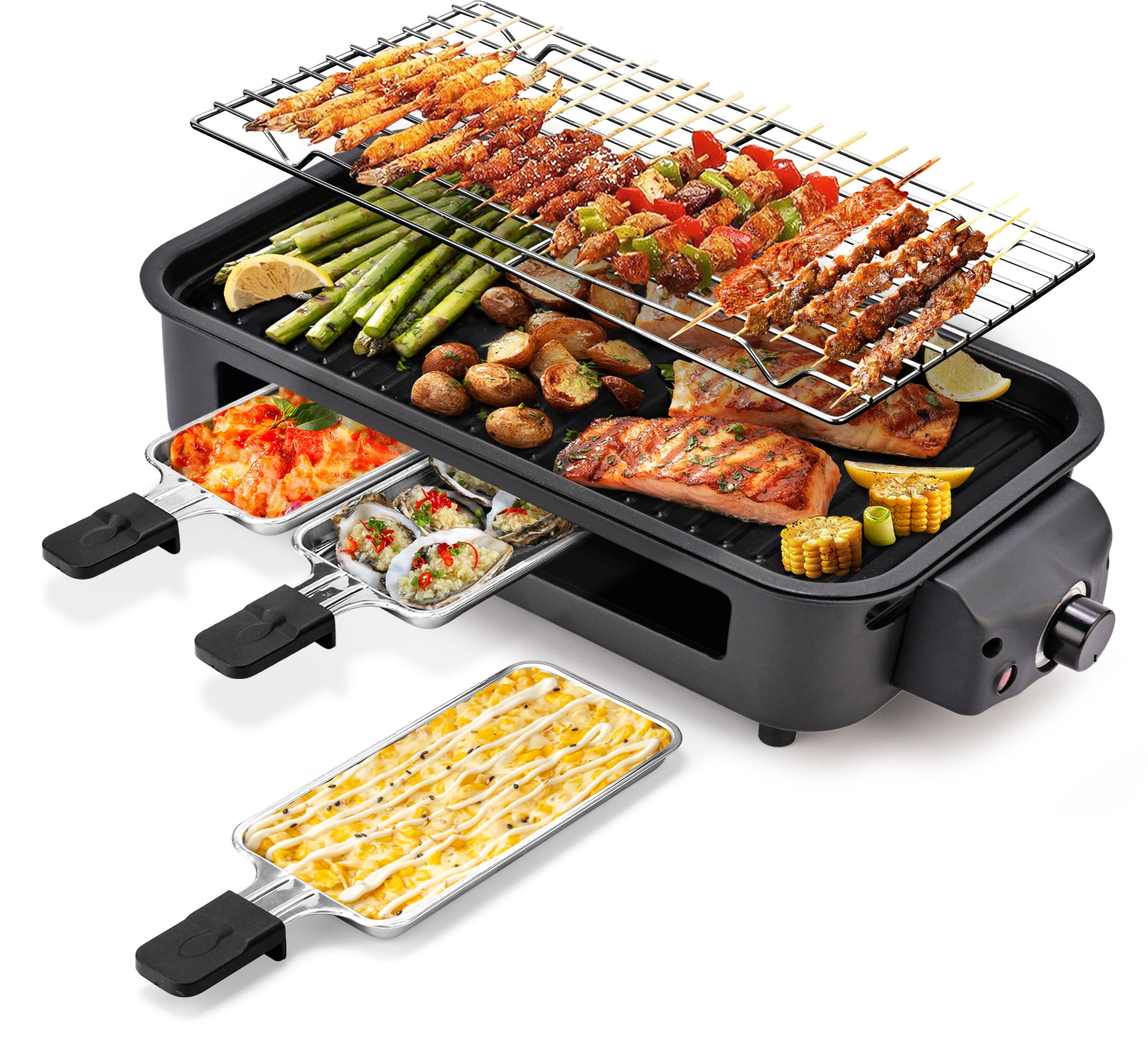 Pukomc Smokeless Electric Indoor Grill: Portable Korean BBQ with ...