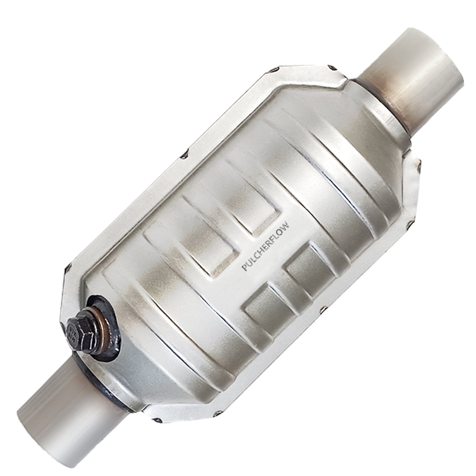 Pulcherflow 2in Universal Catalytic Converter, Heat Shield Stainless ...