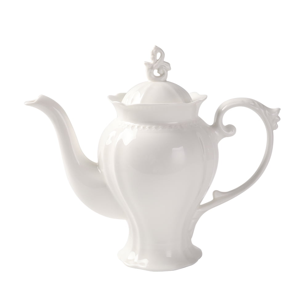 Pulchritudie Fine Porcelain Ultra White English Teapot, Coffee Pot ...