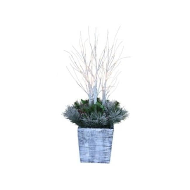 Puleo Asia 252689 36 in. 54 Warm White LED Lights Christmas Porch Pot ...