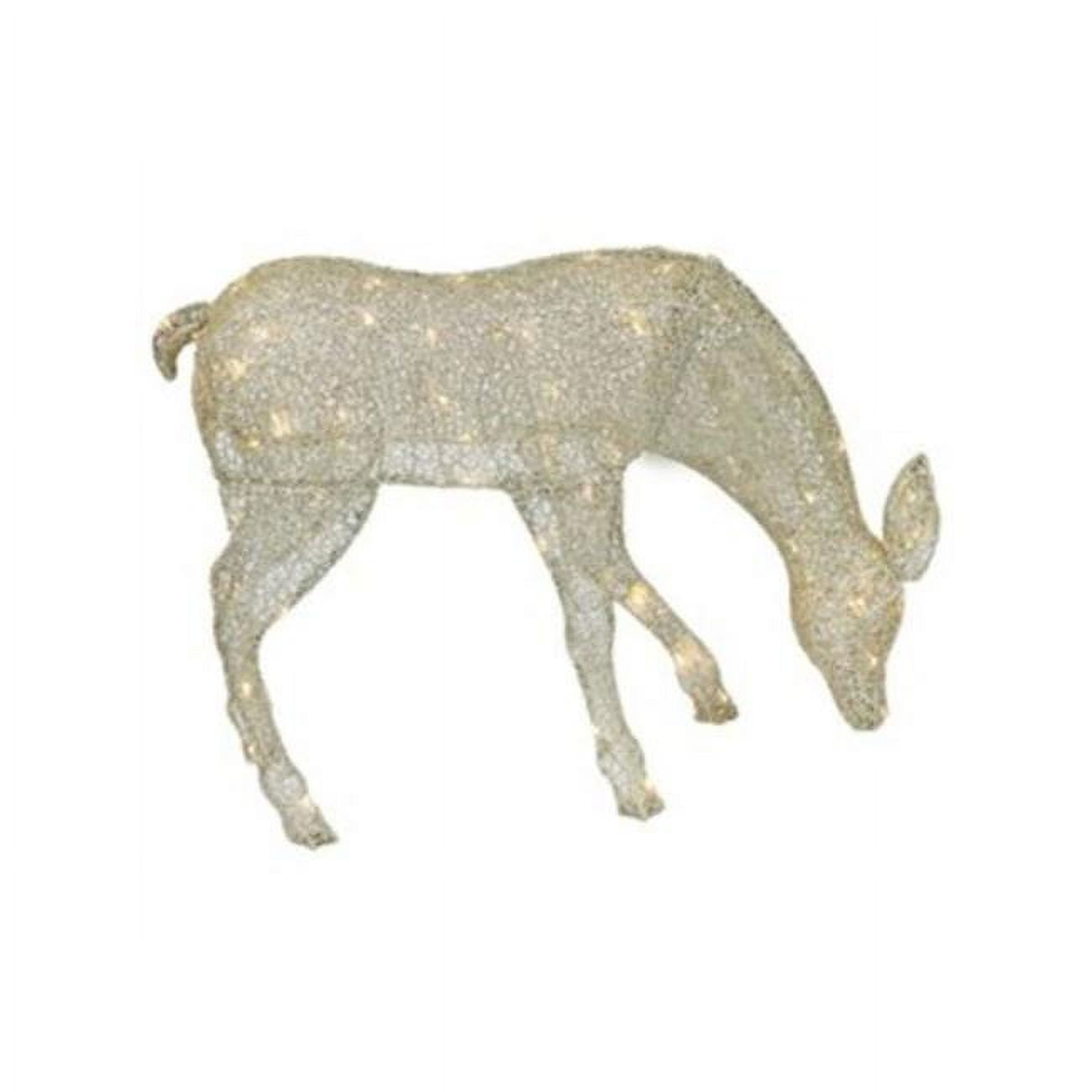Puleo Asia 38 in. Grazing Doe LED Christmas Outdoor Decoration, Gold ...