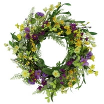 30" Artificial Tulip Floral Spring Wreath with Green Leaves - Walmart.com