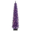 Puleo International 6' Pre-Lit Artificial Alpine Purple Pencil Tree ...