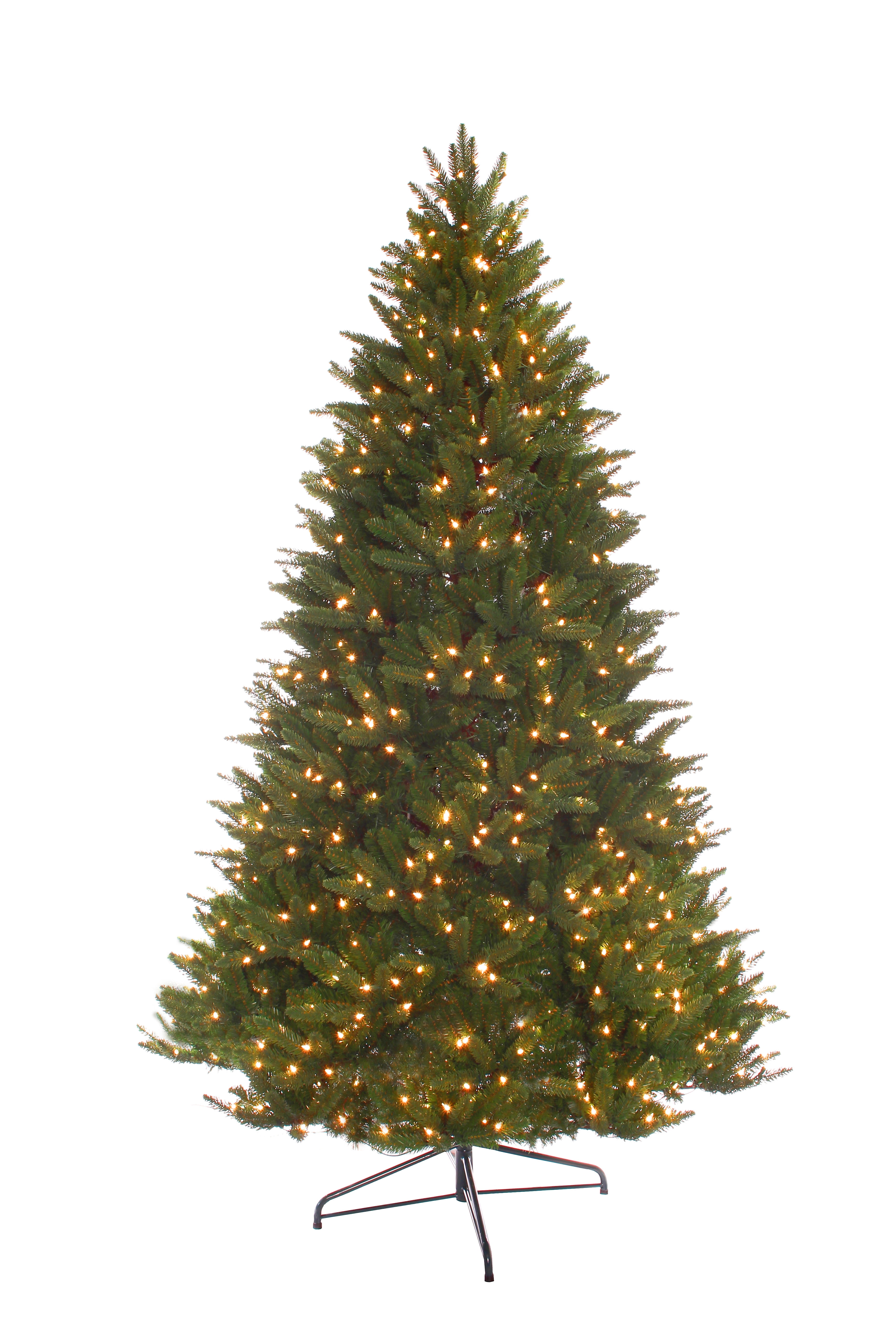 Puleo International 7.5 ft. Pre-Lit Miracle Shape Carolina Spruce Tree ...