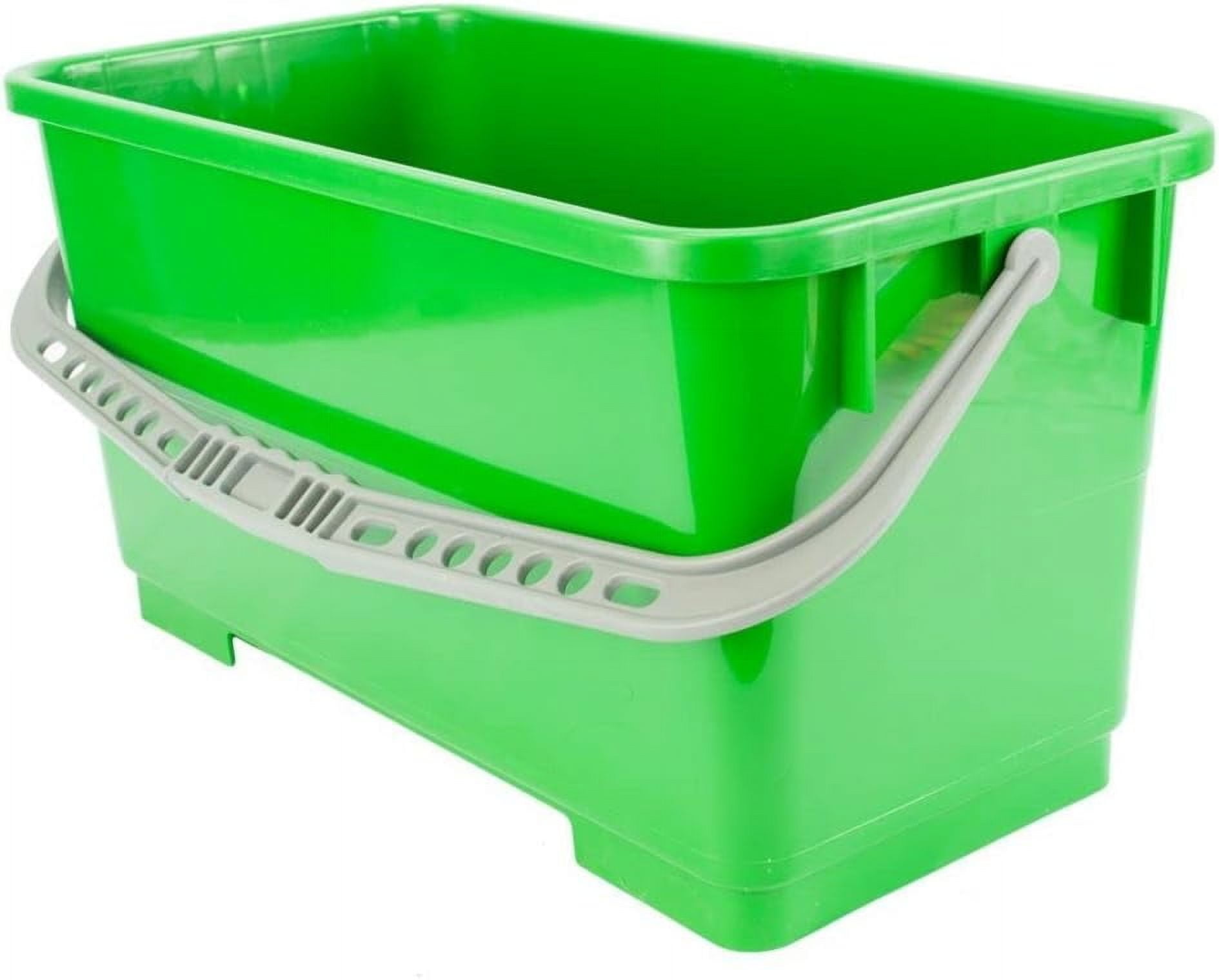 Pulex 6 Gallon Durable Lightweight Mop Bucket with Squeegee Carrying ...