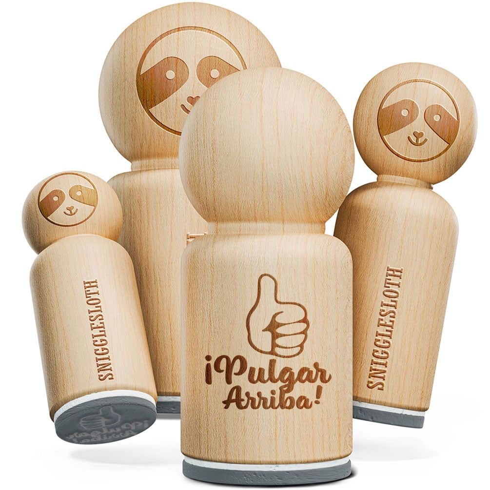 Pulgar Arriba Thumbs Up Spanish Compliment Teacher Stamp Rubber Stamp ...