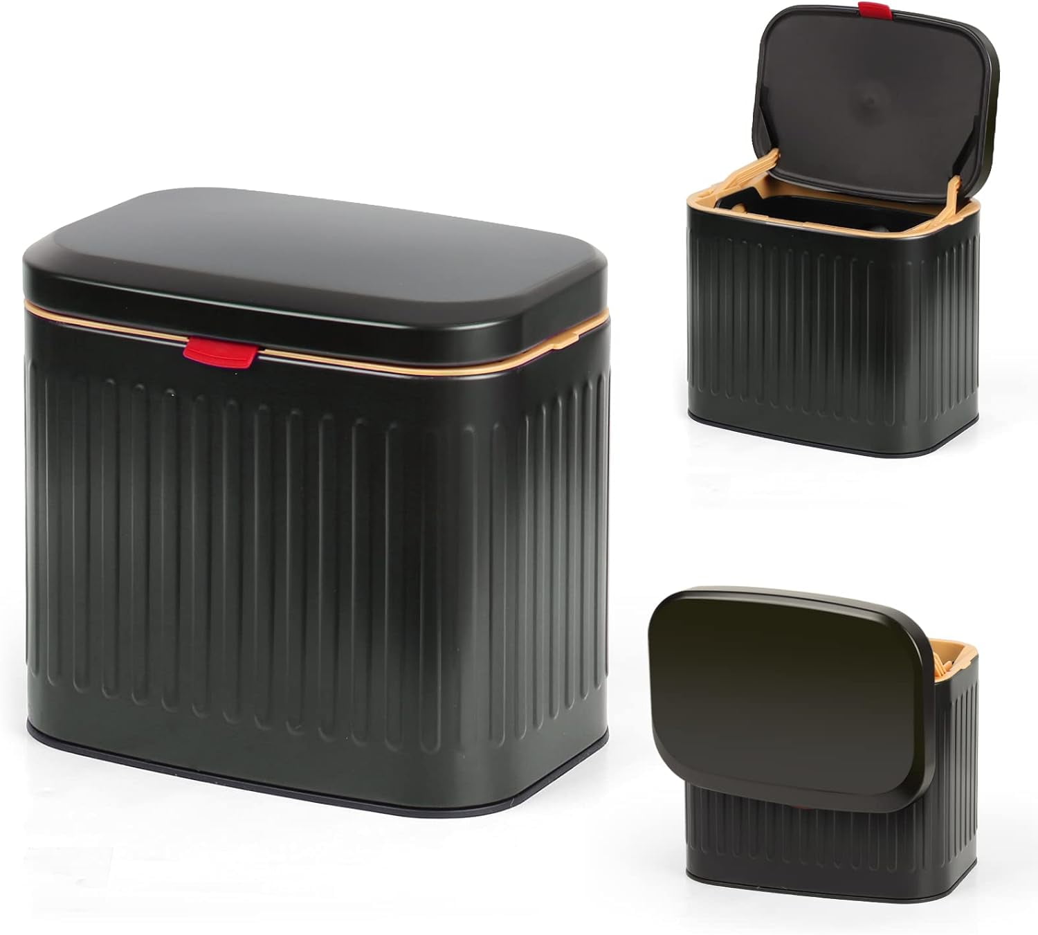 PuliPuqi Hanging Trash Can Compost Bin with Lid for Kitchen Cabinet ...