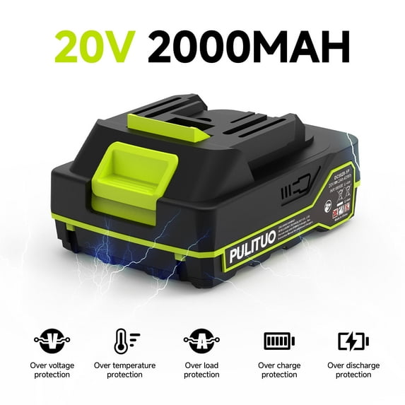 Pulituo 20V 1.5Ah Lithium-Ion Battery Replacement, OEM Aftermarket ...