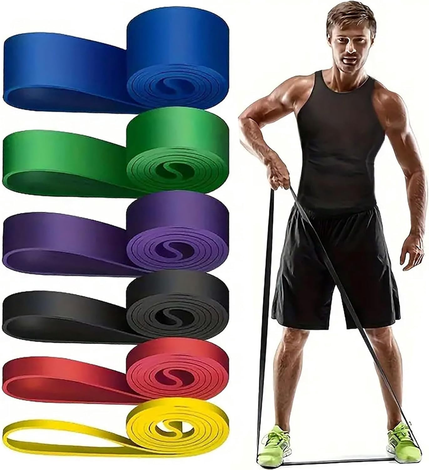 Pull Up Assist Resistance Band Set for Working Out Men Women Long ...