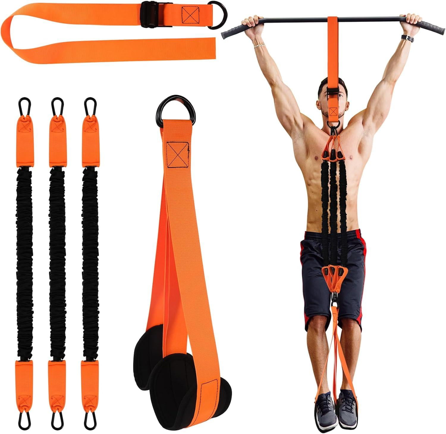 Pull Up Assistance Bands, 225 LBS Heavy Duty Resistance Bands with Feet ...