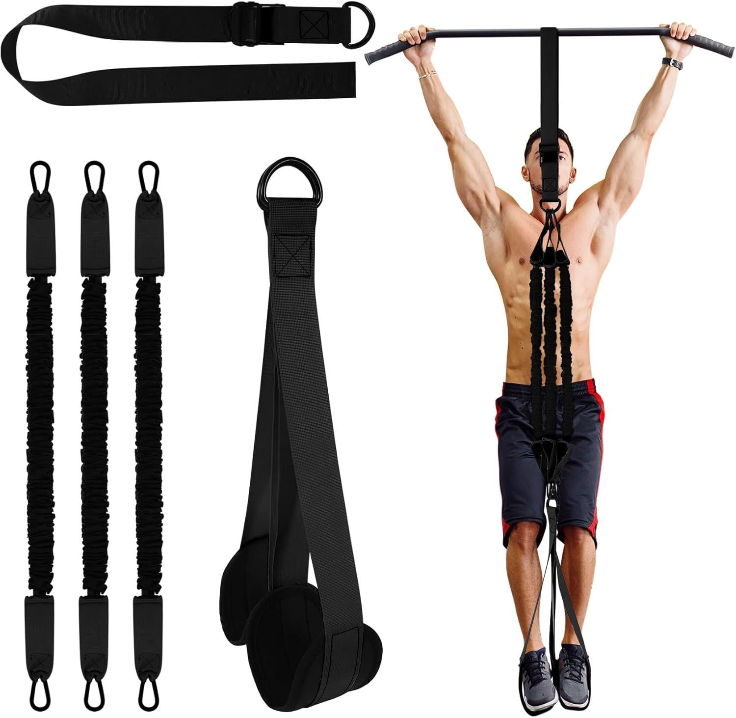 Pull Up Assistance Bands, 225 LBS Heavy Duty Resistance Bands with Feet ...