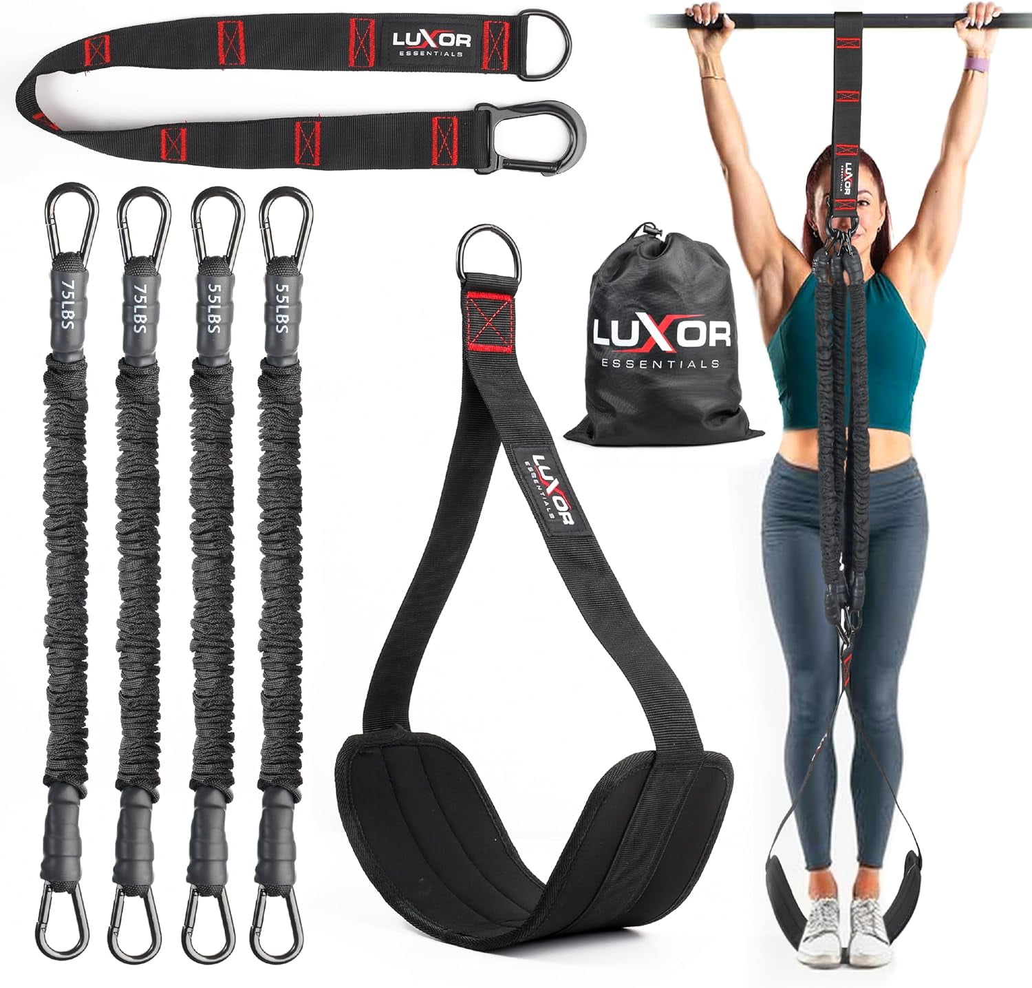 Pull Up Assistance Bands 260lbs - 4 Heavy Duty Assisted Pull Up Bands ...