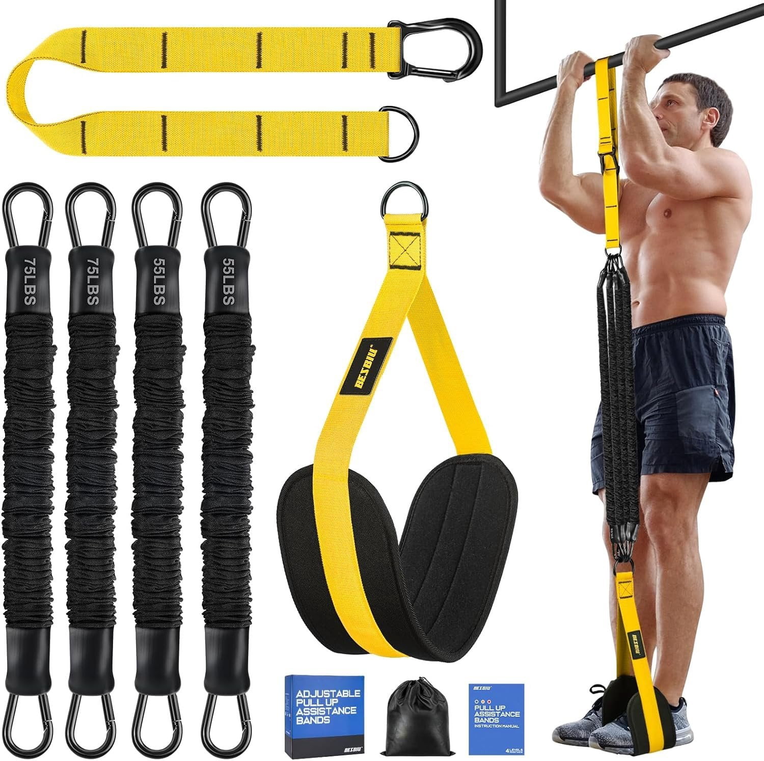 Pull Up Assistance Bands 260lbs, Heavy Pull Up Bands Resistance Bands ...