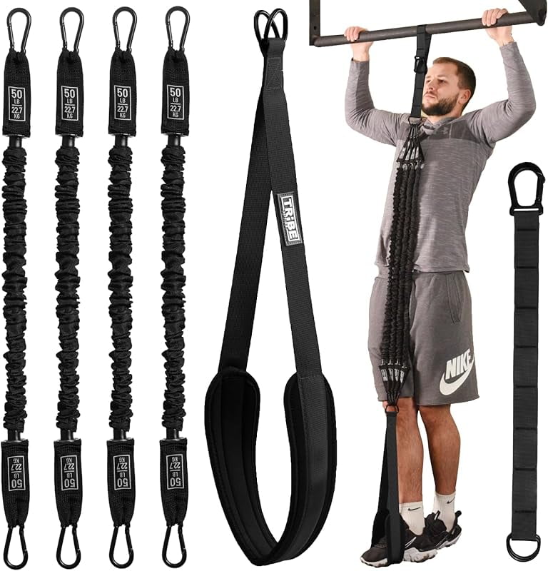 Pull Up Assistance Bands Set - 4 Heavy-Duty Pull Up Bands, Height ...