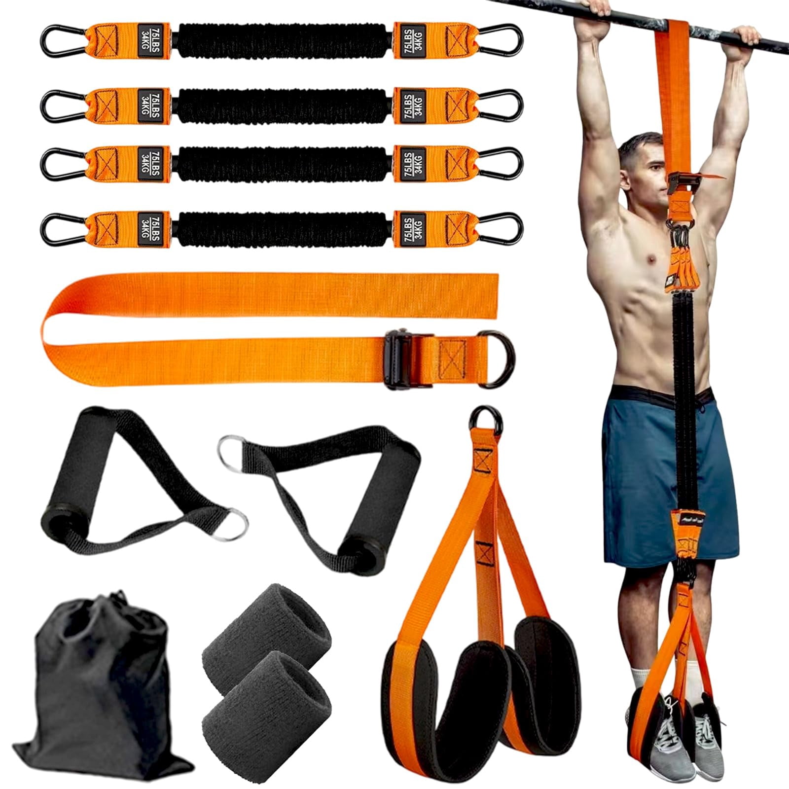 Pull up Assistance Bands Set, Heavy-Duty Pull up Workout Band for Men ...