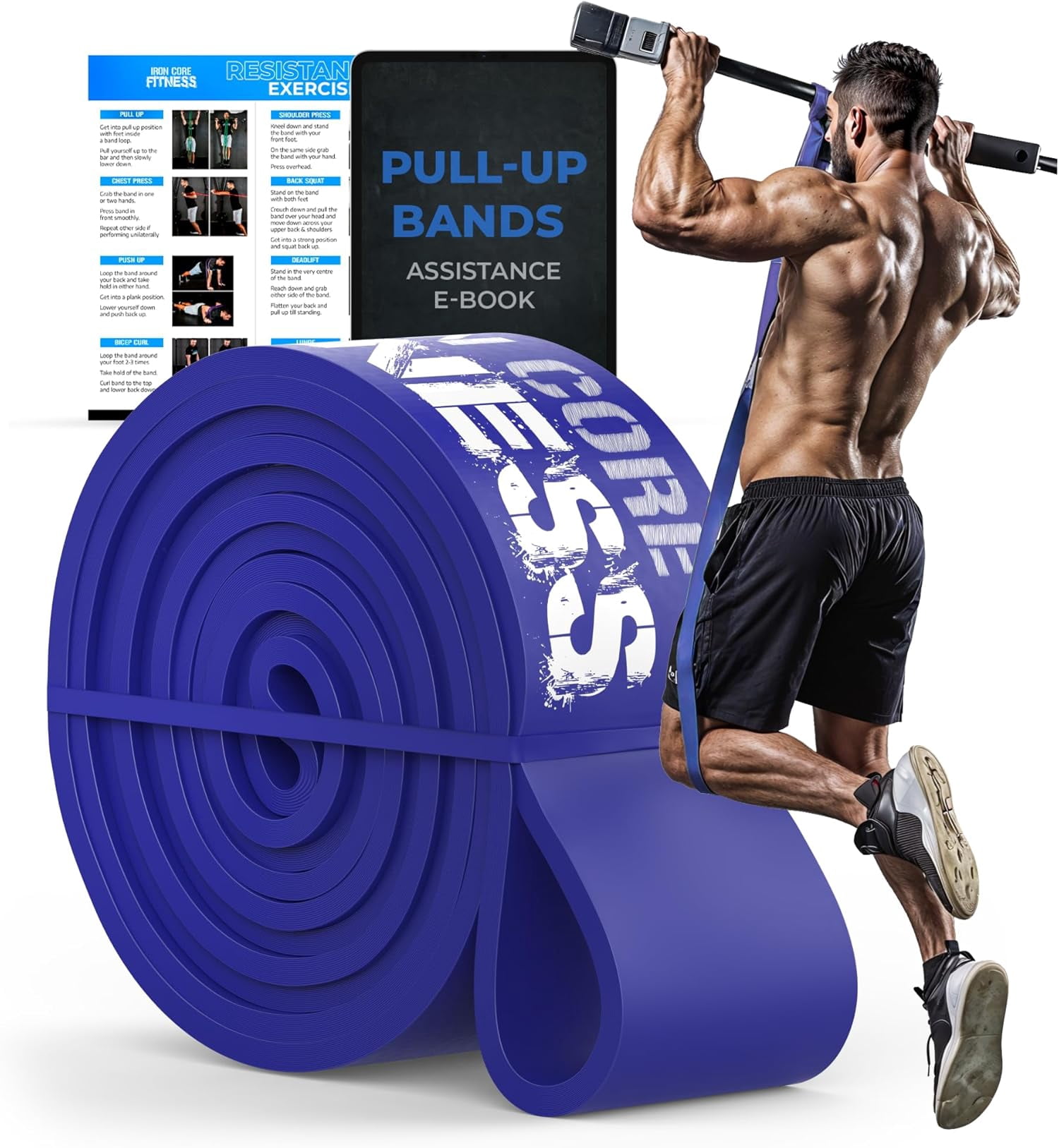 Pull Up Assistance Resistance Bands - Long Loop Power Bands for Men and ...