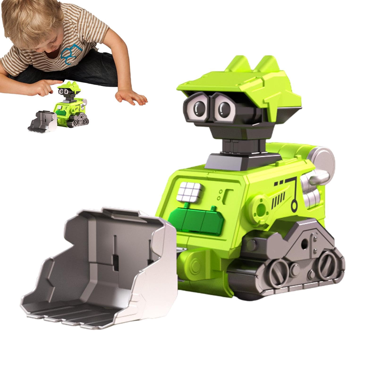 Pull Back Car - Friction Powered Toy Car Bulldozer/Road Roller Movable ...