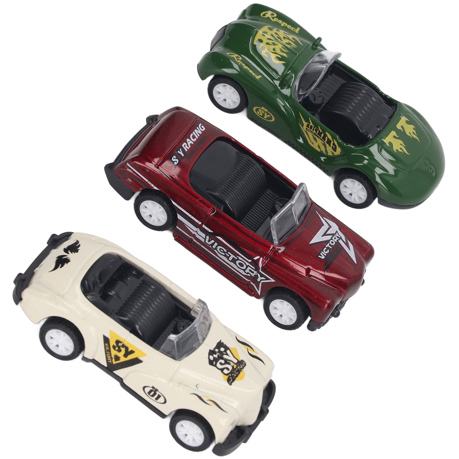 Pull Back Cars and Trucks Toy Vehicles Set Model Car, 3Pcs Race Car Toy ...