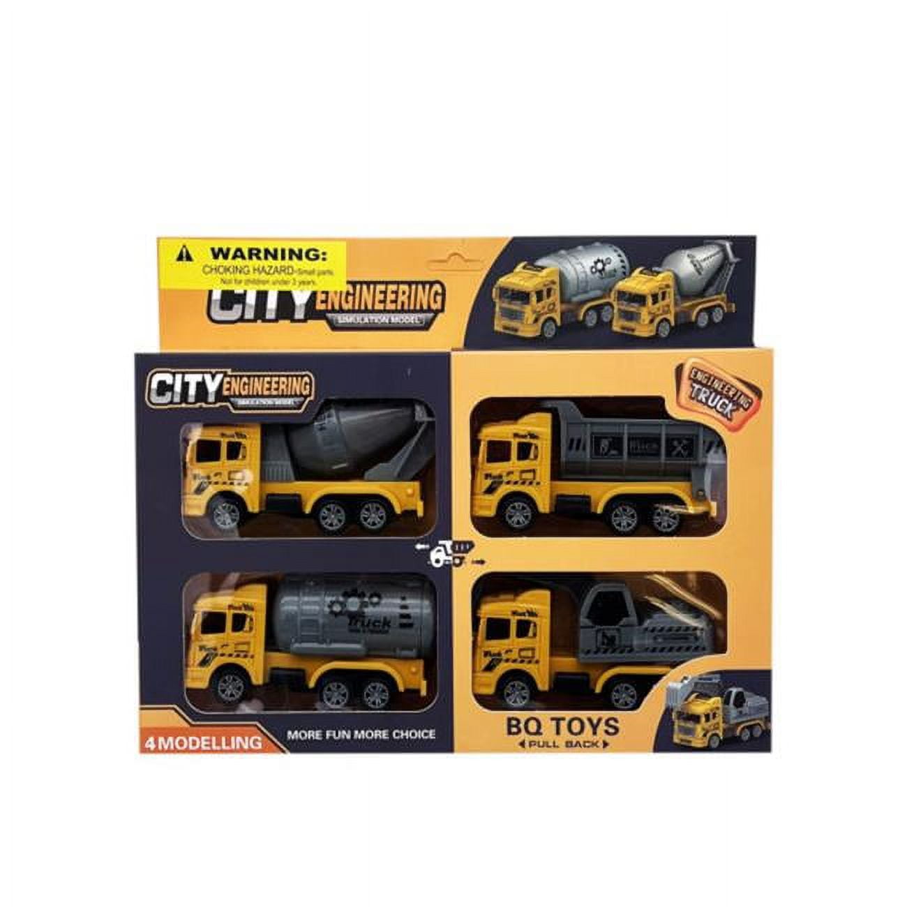 Pull Back Construction Site Truck Toy Set - Pack of 6 - Walmart.com