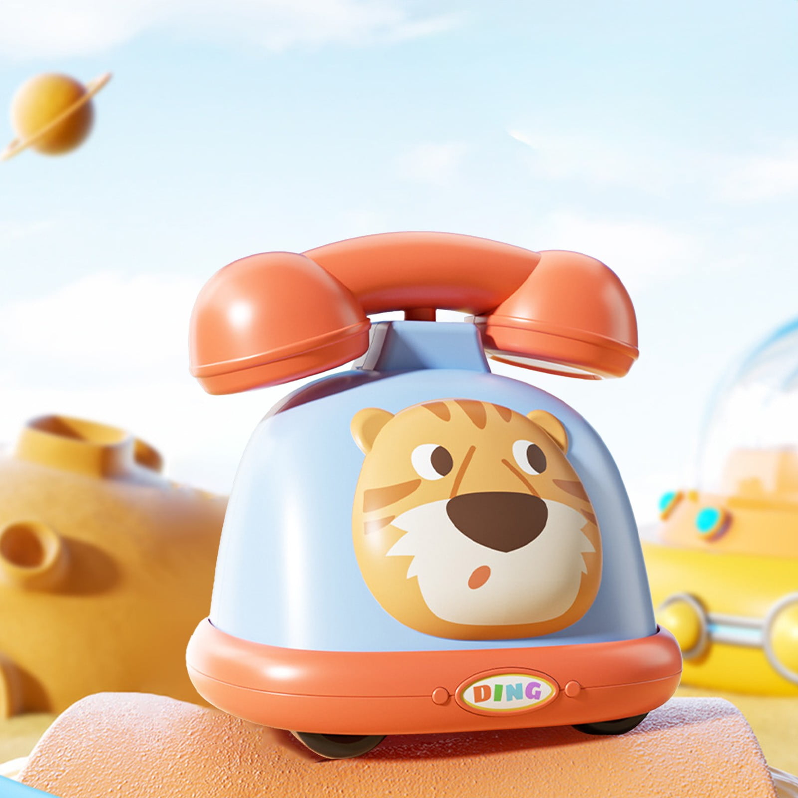 Pull Back & Go Toy Car, Telephone Shaped Friction Powered Vehicle ...