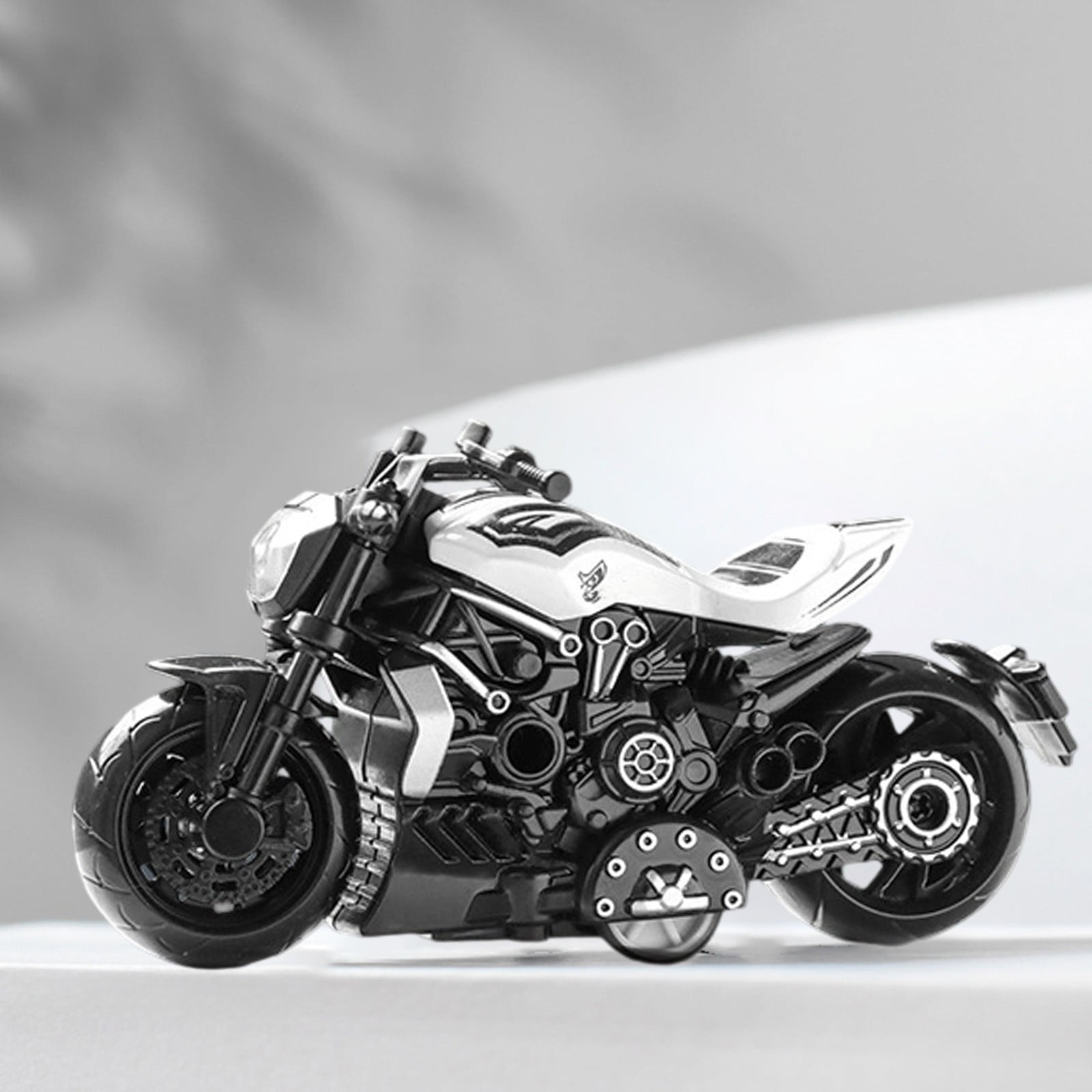 Pull Back Toy Motorcycle, Alloy Die-Cast Mini Motorcycle Car, 1:32 ...