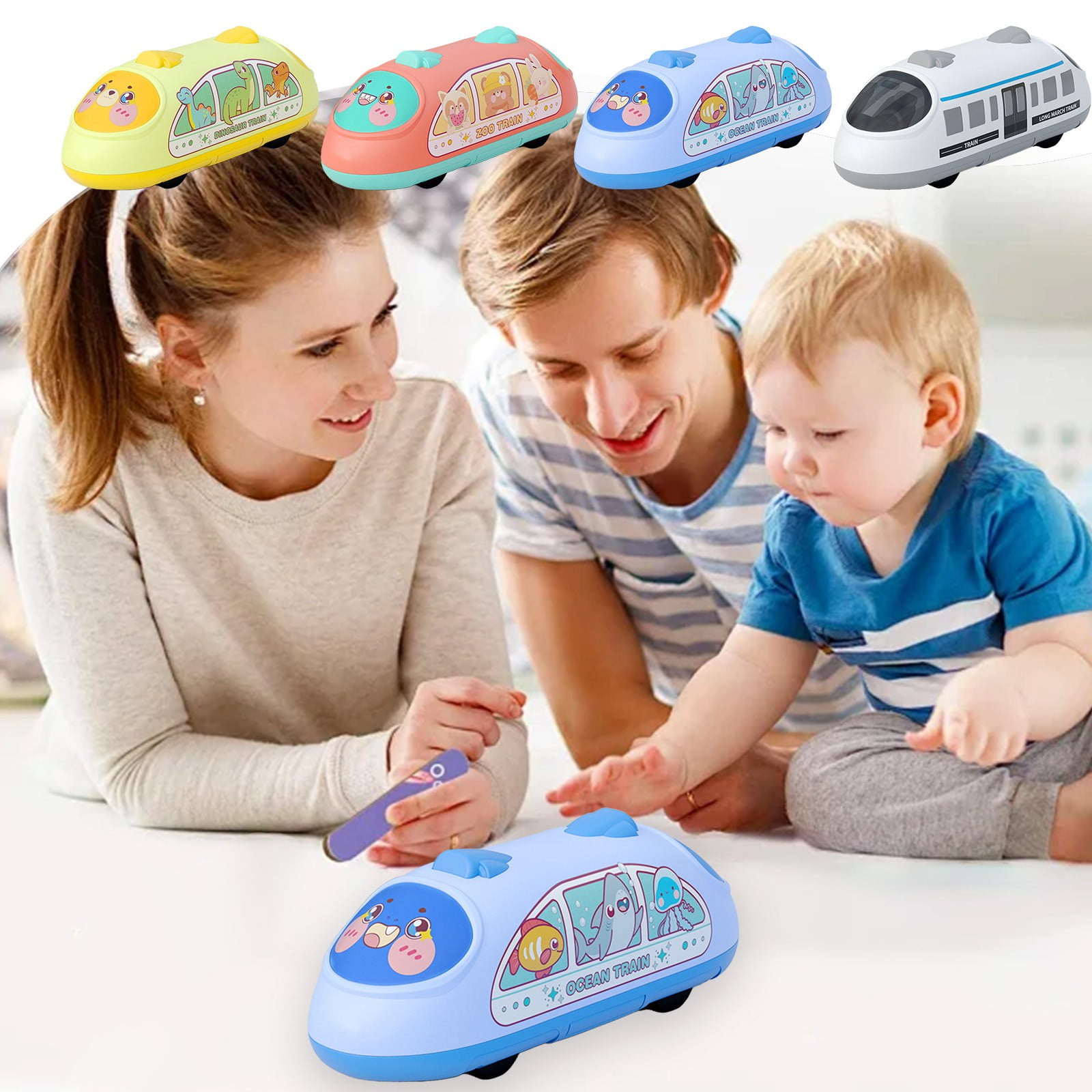 Pull Back Train Toy For Kids With Colorful And Effortless Action To ...