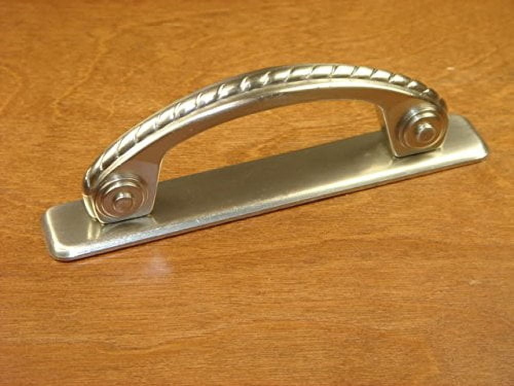 Pull Backplate Back Plate in 3 inch Hole Spread Brushed Satin Nickel ...