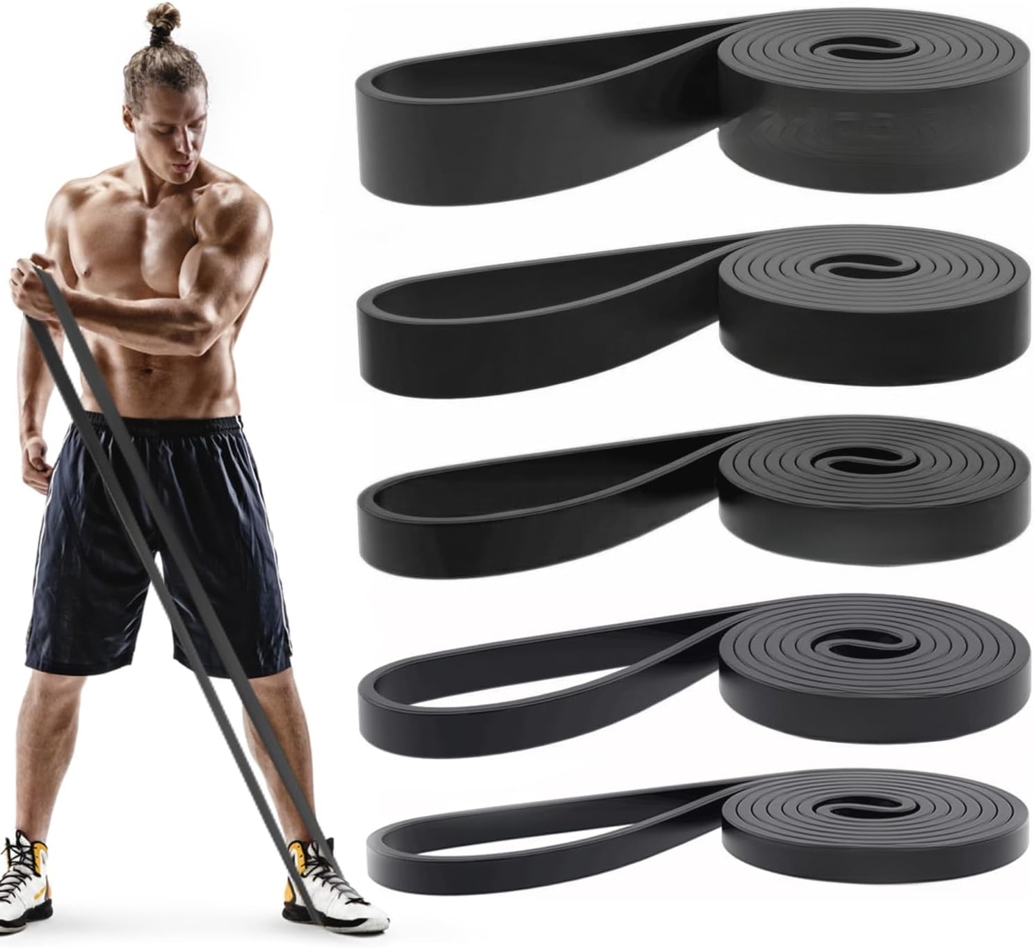 Pull Up Bands, Resistance Bands, Pull Up Assistance Bands Set for Men ...
