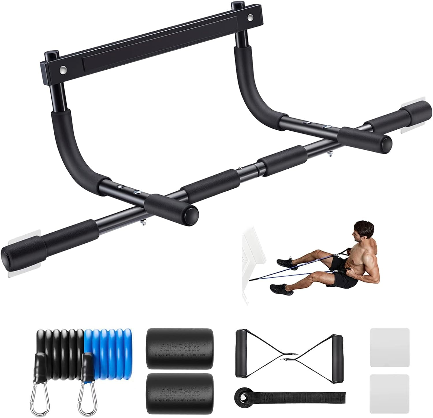 Pull Up Bar for Doorway | Thickened Steel Max Limit Upper Body Fitness ...