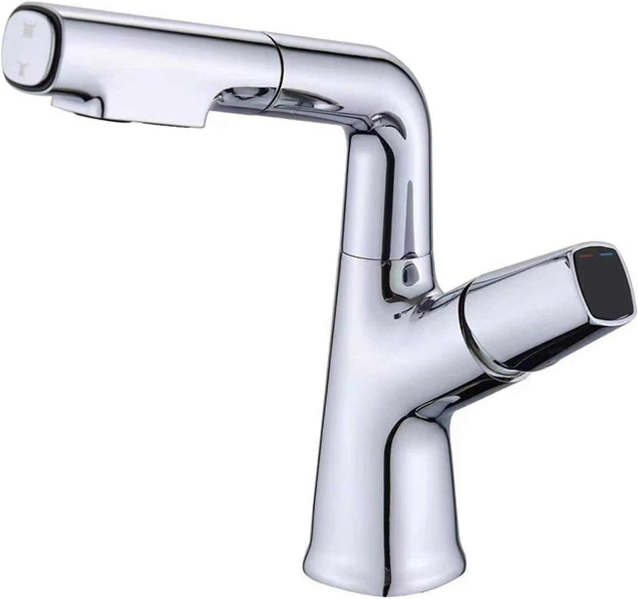 Pull Out Bathroom Faucet,Bathroom Sink Faucet with Double Modes,360 ...