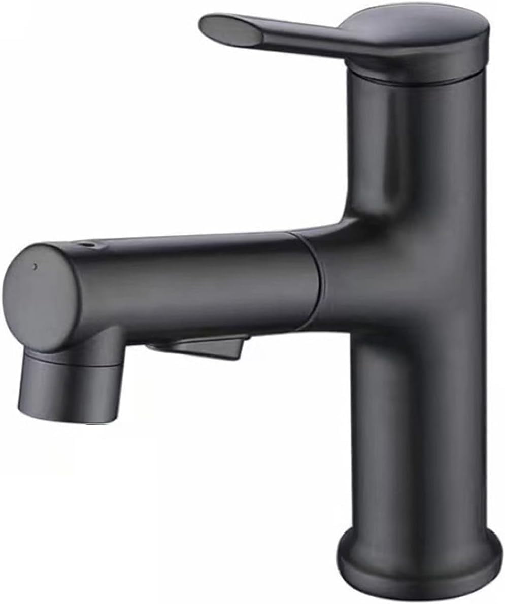 Pull Out Bathroom Faucet Retractable Bathroom Sink Faucet Hot and Cold ...