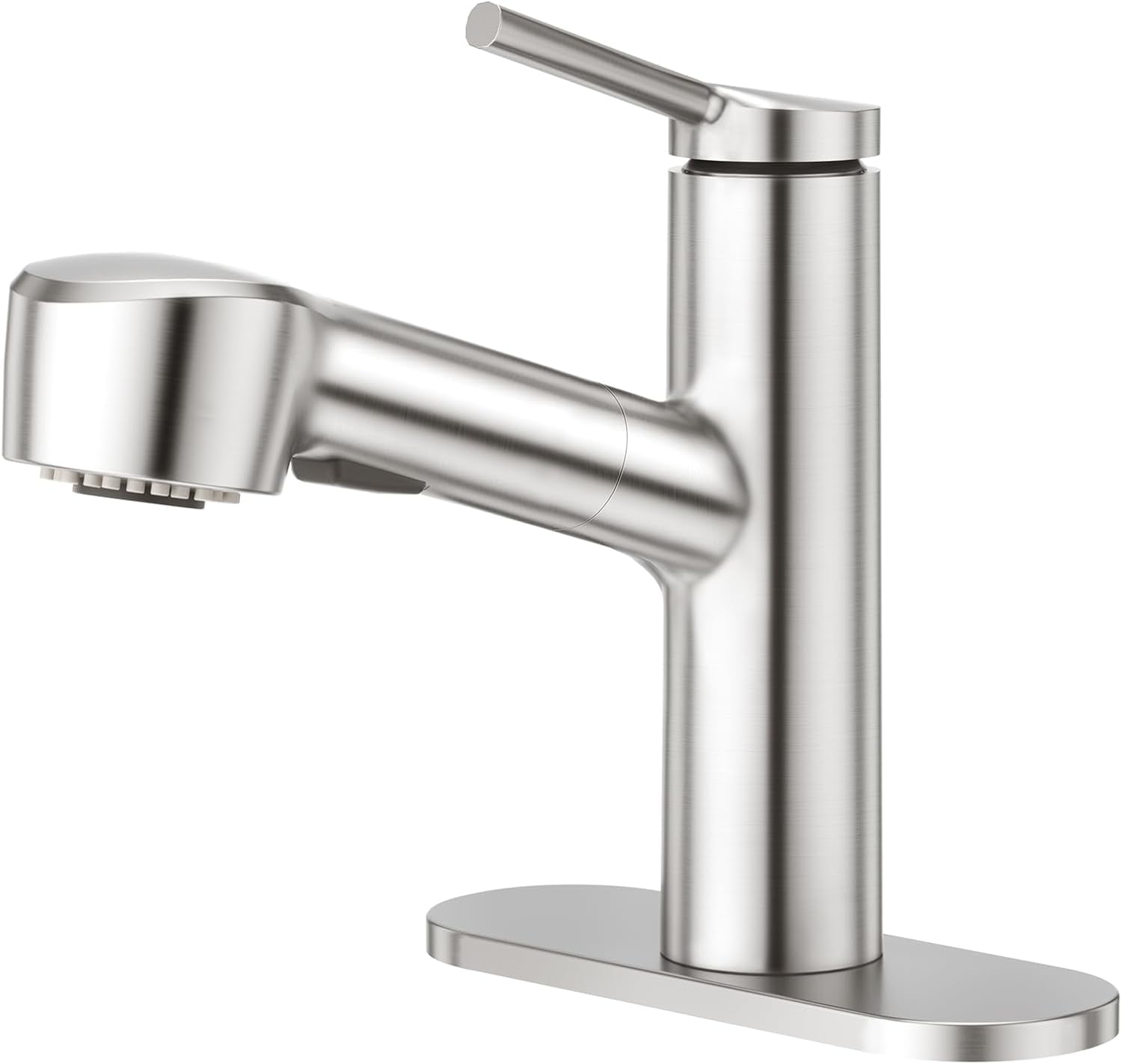 Pull Out Bathroom Faucet Single Hole 1 Handle Utility Sink Faucet with ...