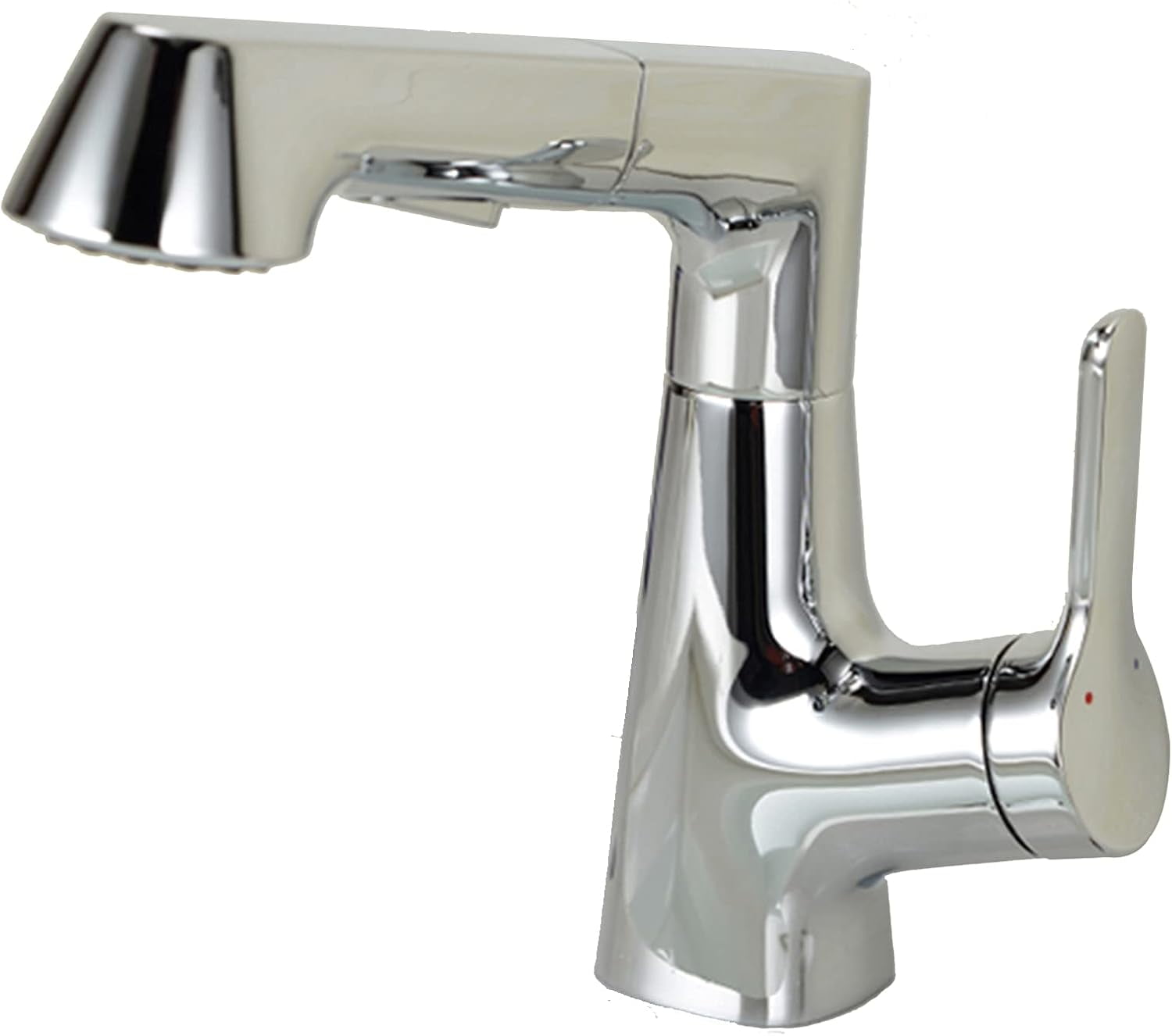 Pull Down Bathroom Solid Brass Basin Faucet with Dual Function Pull Out ...