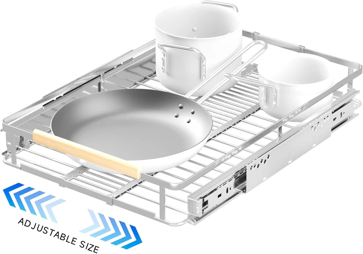 Pull Out Cabinet Organizer, 12.2~17.9"W x 22.5"D Expandable Pull Out ...