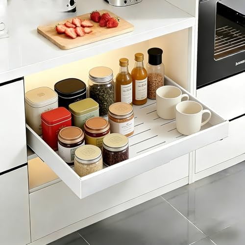 Pull out Cabinet Organizer, Expandable(12"-20") Heavy Duty Slide out ...