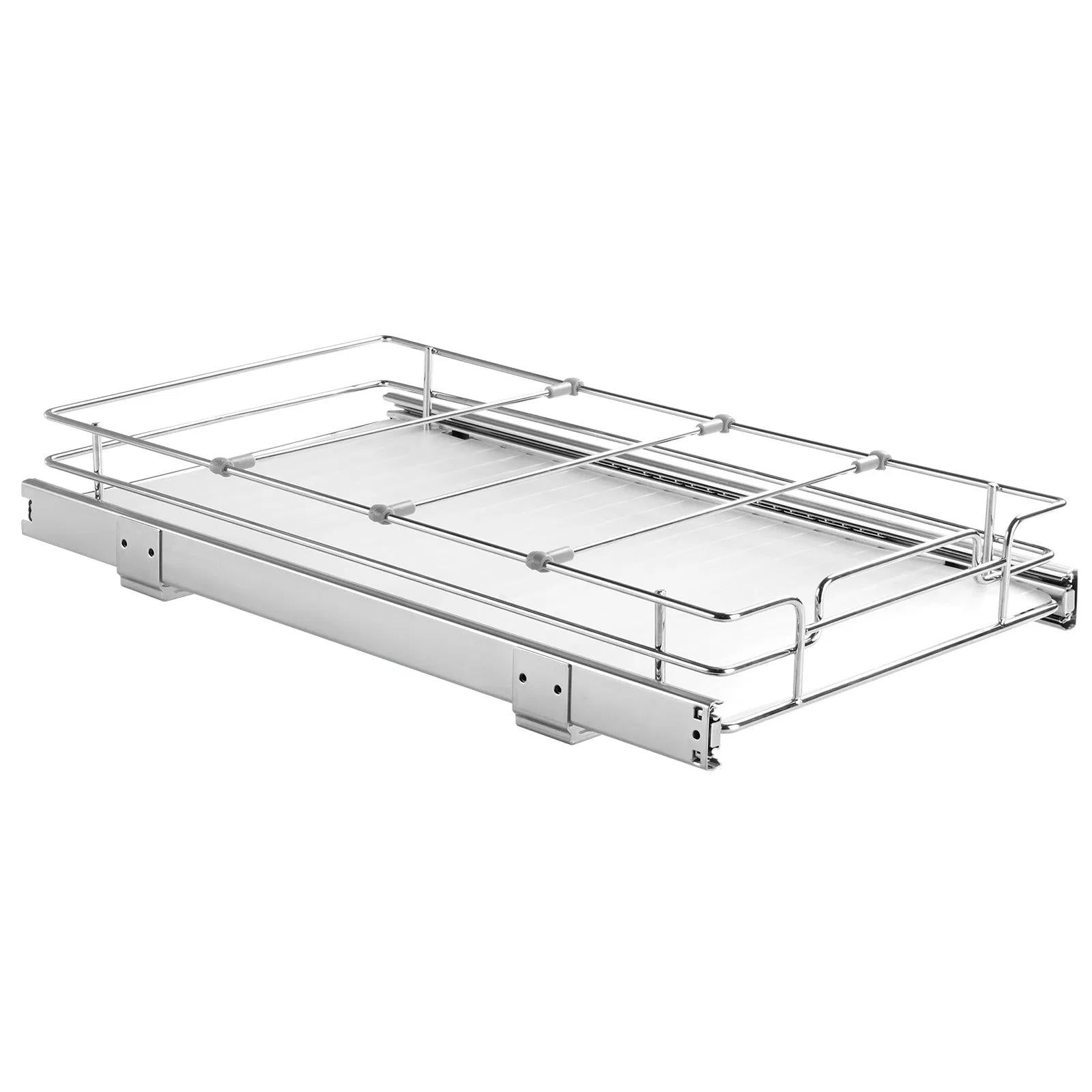 Pull Out Cabinet Organizer, Heavy Duty Slide Out Pantry Shelves, Chrome ...