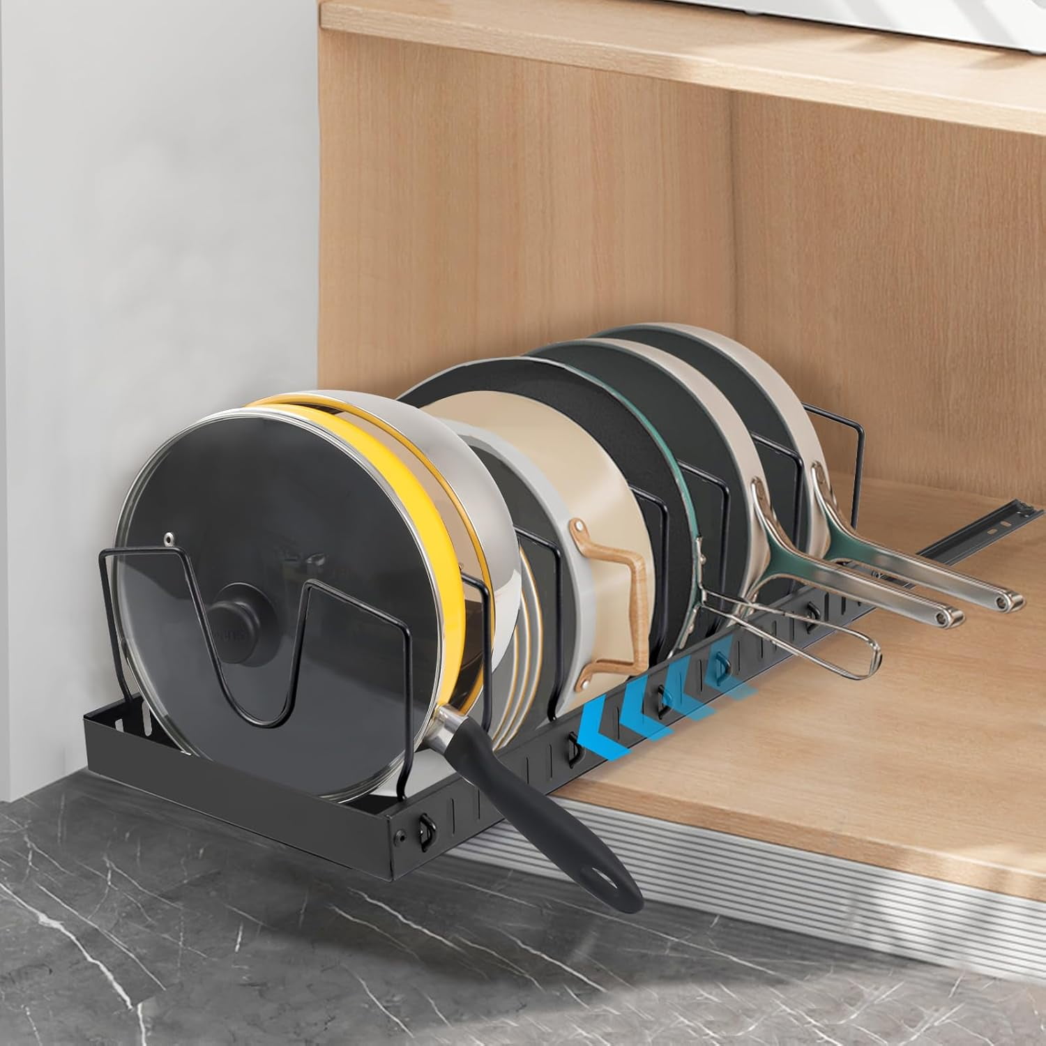 Pull Out Cabinet Organizer, Pots and Pans Organizer under Cabinet with ...