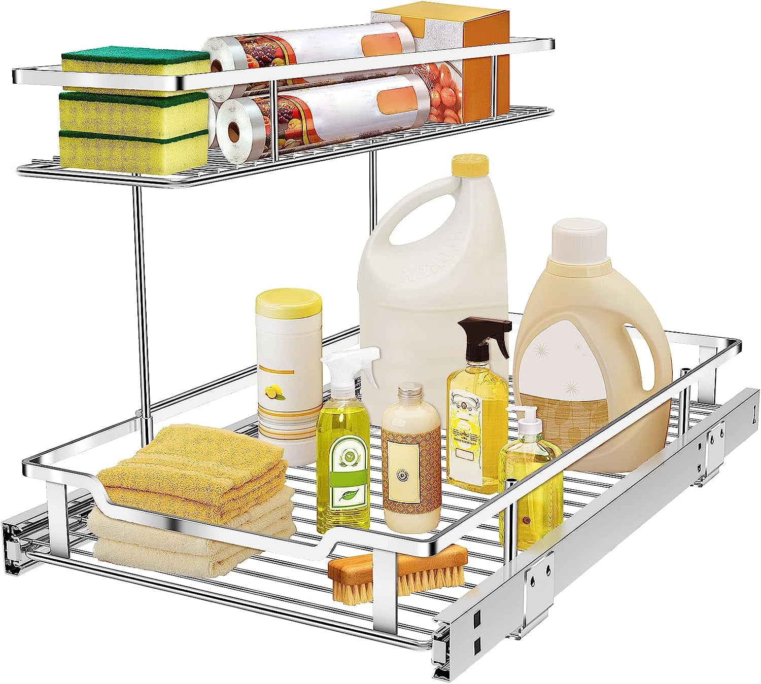 Pull Out Cabinet Organizer, Under Sink Organizer Kitchen Slide Out ...