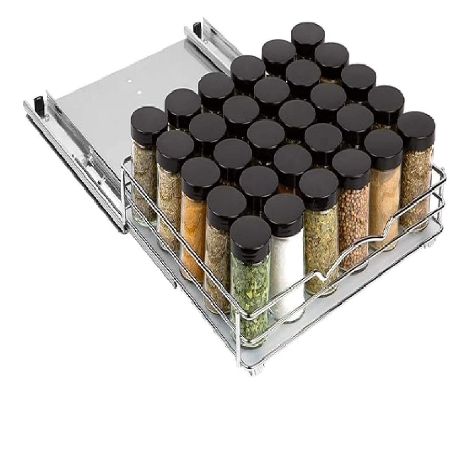 Pull Out Cabinet Organizer for Spices, Cans - Heavy Duty with Lifetime ...