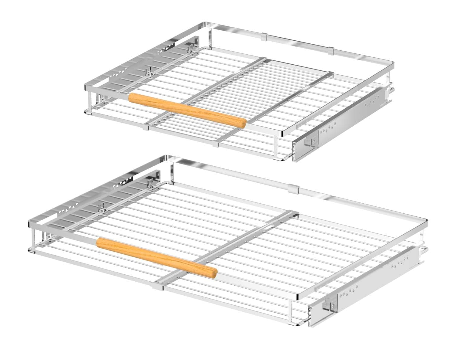 Pull Out Cabinet Organizers,Expandable Cabinet Wire Shelf,Slide Out ...
