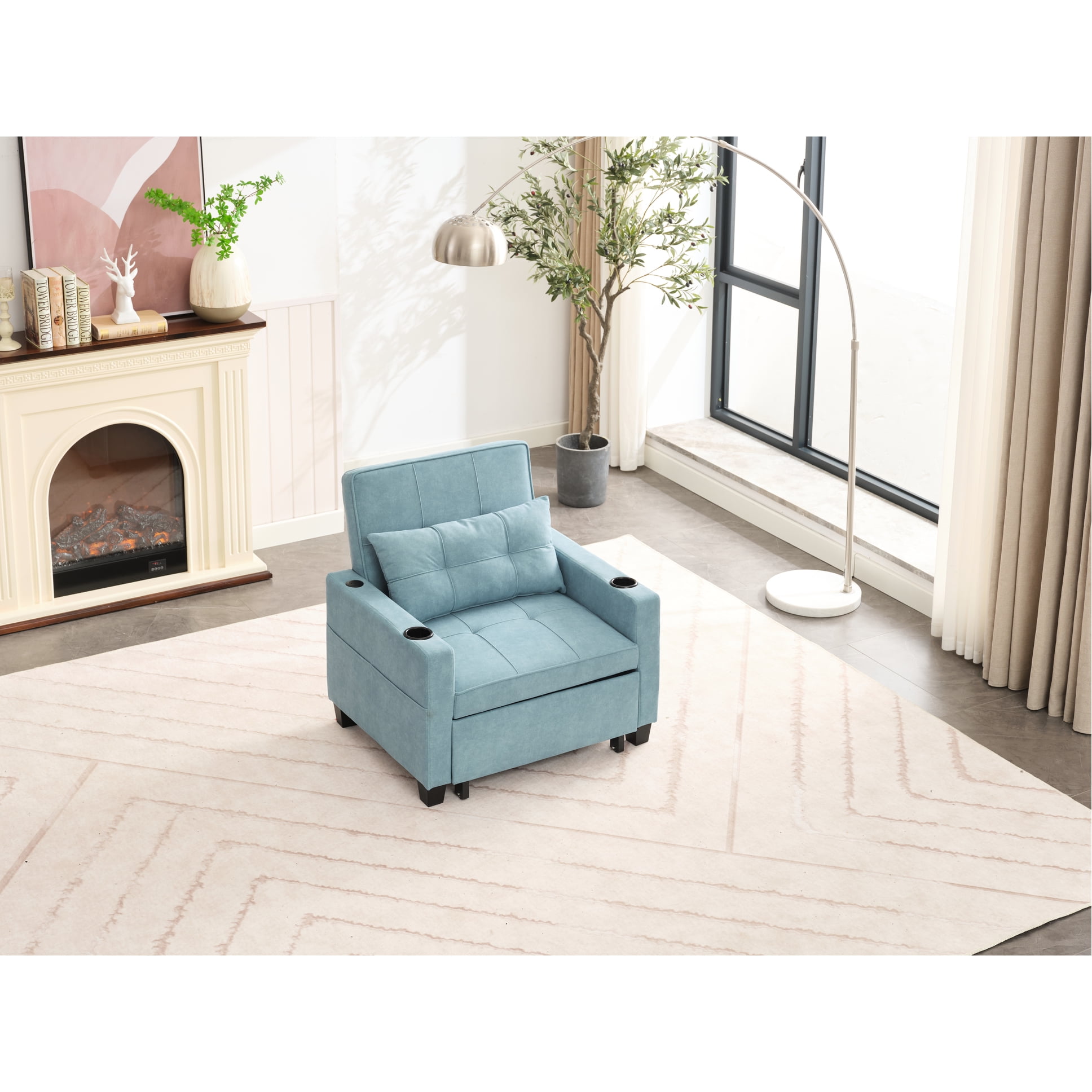 Pull Out Chair Bed For Dorm Room Space Saving - Ports, Tech Cloth ...