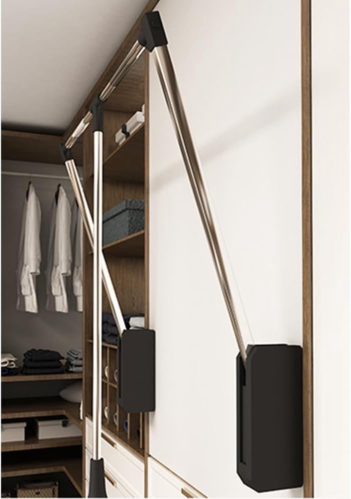 Pull Down Closet Rod, 60 lbs Load Capacity, Stainless Steel Adjustable ...