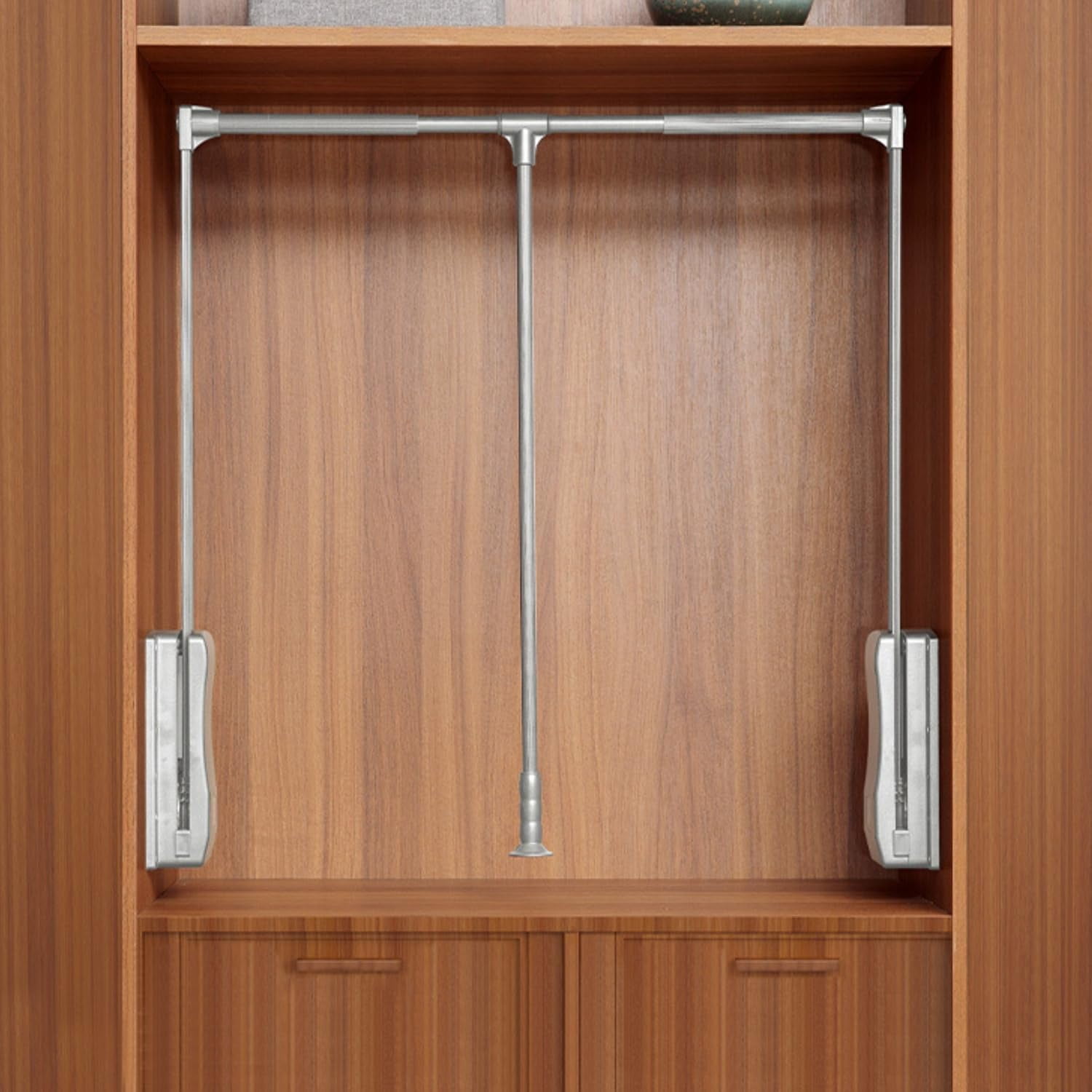 Pull Down Closet Rod Adjustable Width 35''-48'' Wardrobe Closet Lift ...